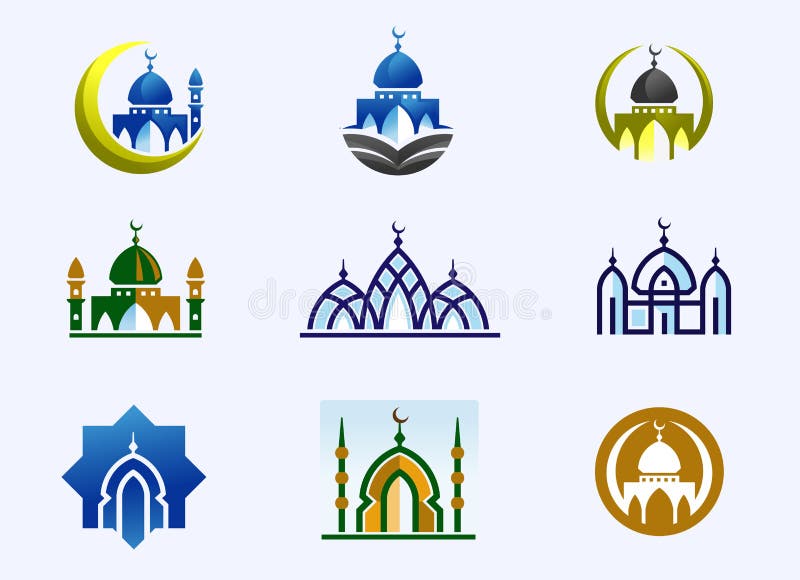 Simple Minimalist Mosque Building Logo Vector Stock Vector ...