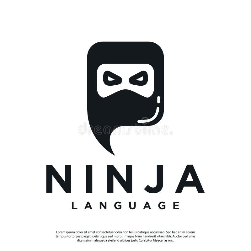Simple Minimalist Ninja Character Vector Logo Stock Vector ...