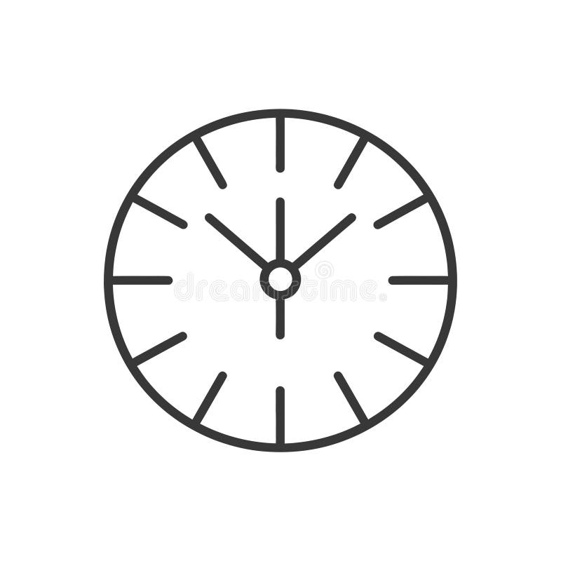 Simple Round Clock Icon Design, Minimalist Time Management Symbol Stock ...