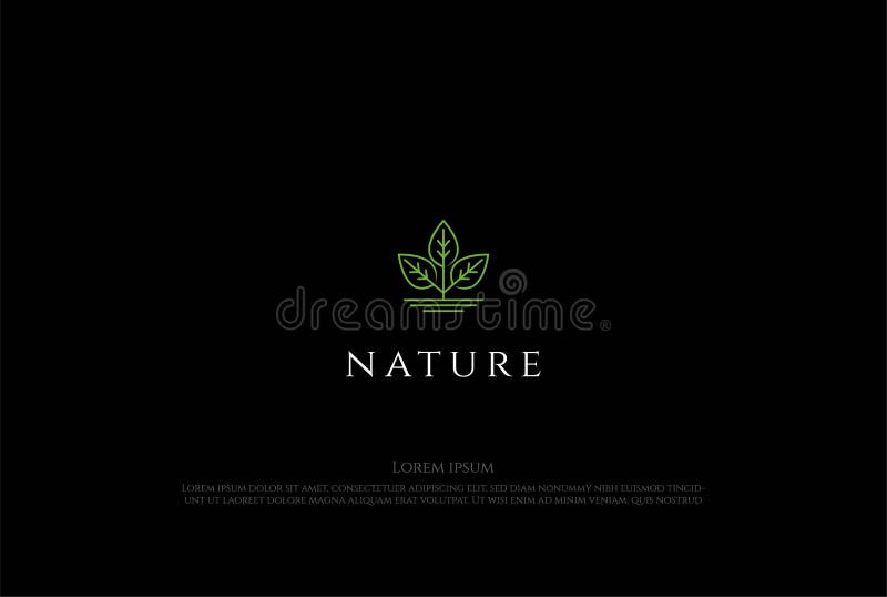 Simple Minimalist Plant Leaf for Nature Garden Environment Logo Design ...