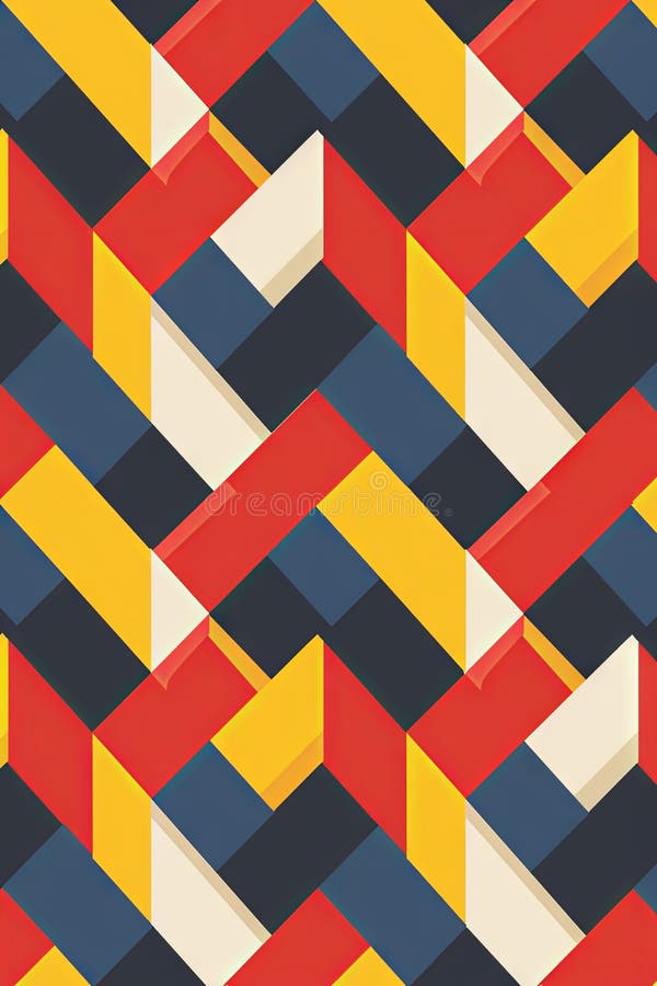 Simple Minimalist Repeating Geometric Pattern, 1960s and 1970s ...