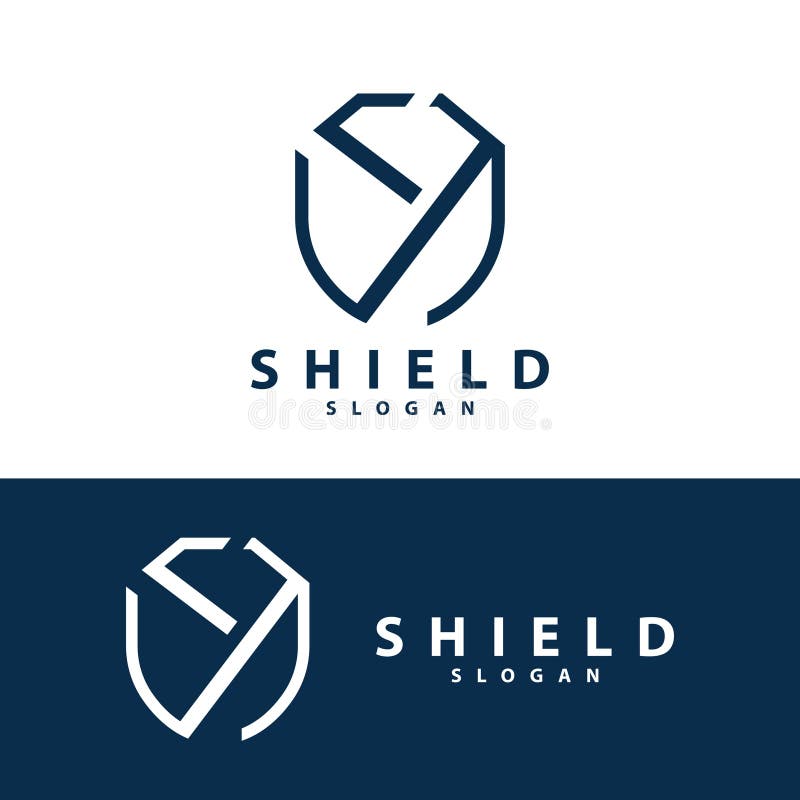 Simple Minimalist Security Shield Logo Design Vector Illustration Template Stock Vector ...