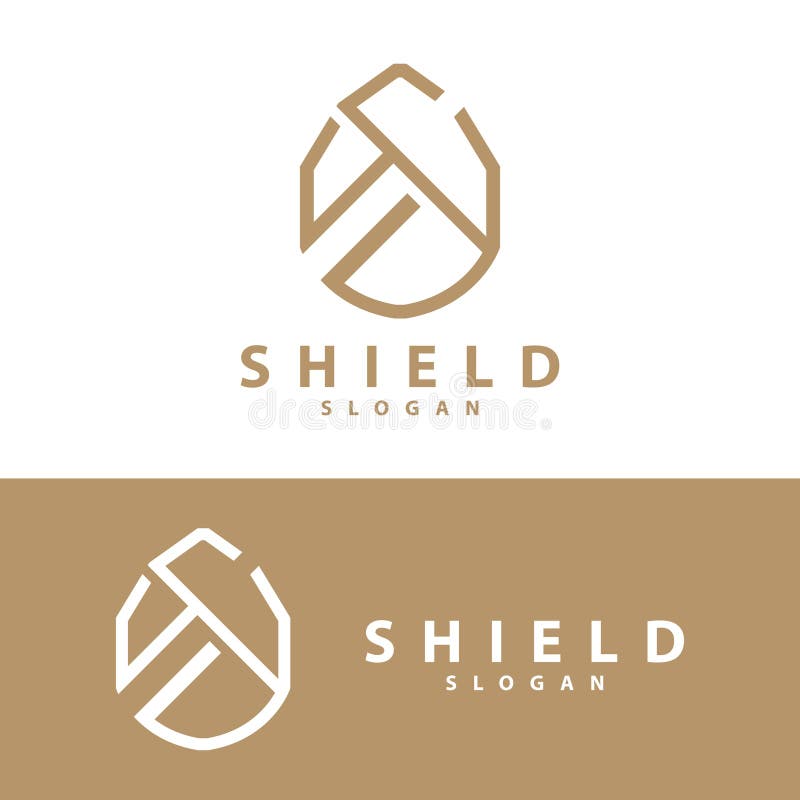 Simple Minimalist Security Shield Logo Design Vector Illustration ...