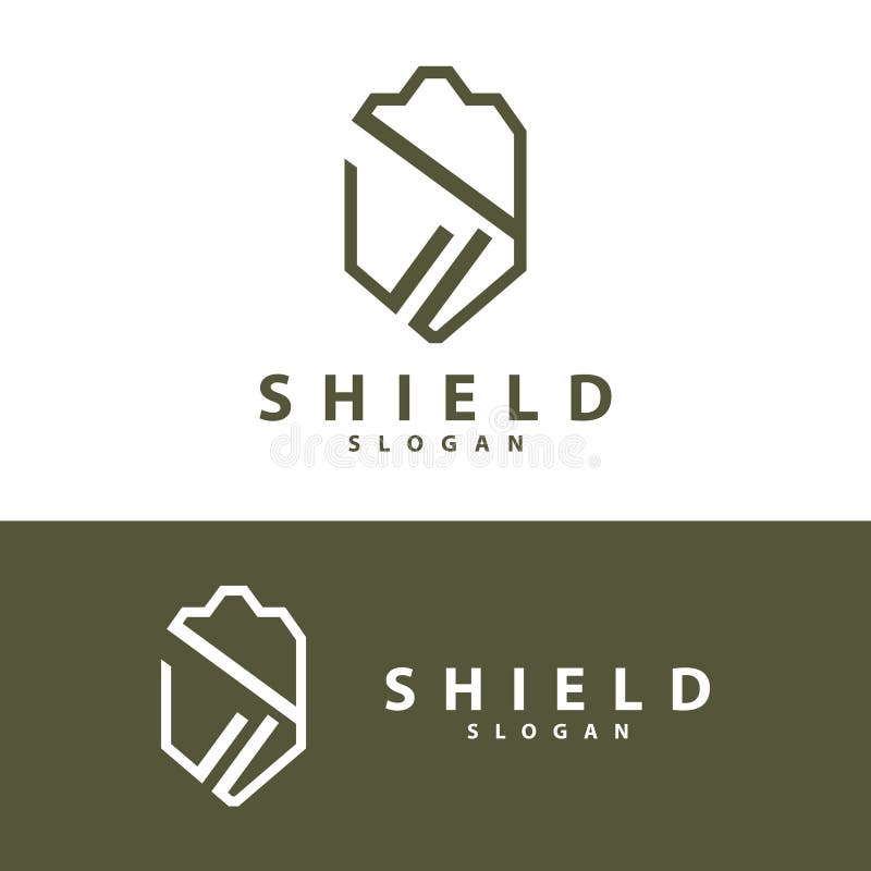 Simple Minimalist Security Shield Logo Design Vector Illustration ...
