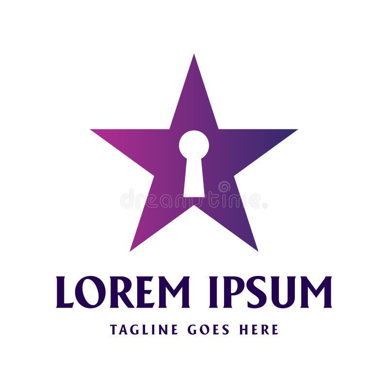 Simple Minimalist Star with Keyhole for Secure Security Protection ...