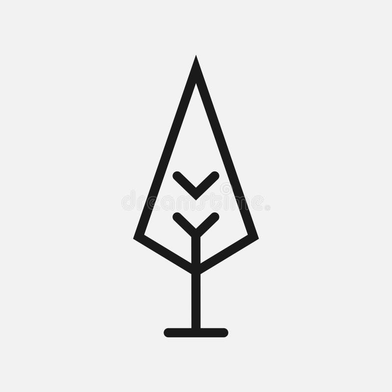Simple and Minimalist Tree Illustration Stock Vector - Illustration of ...