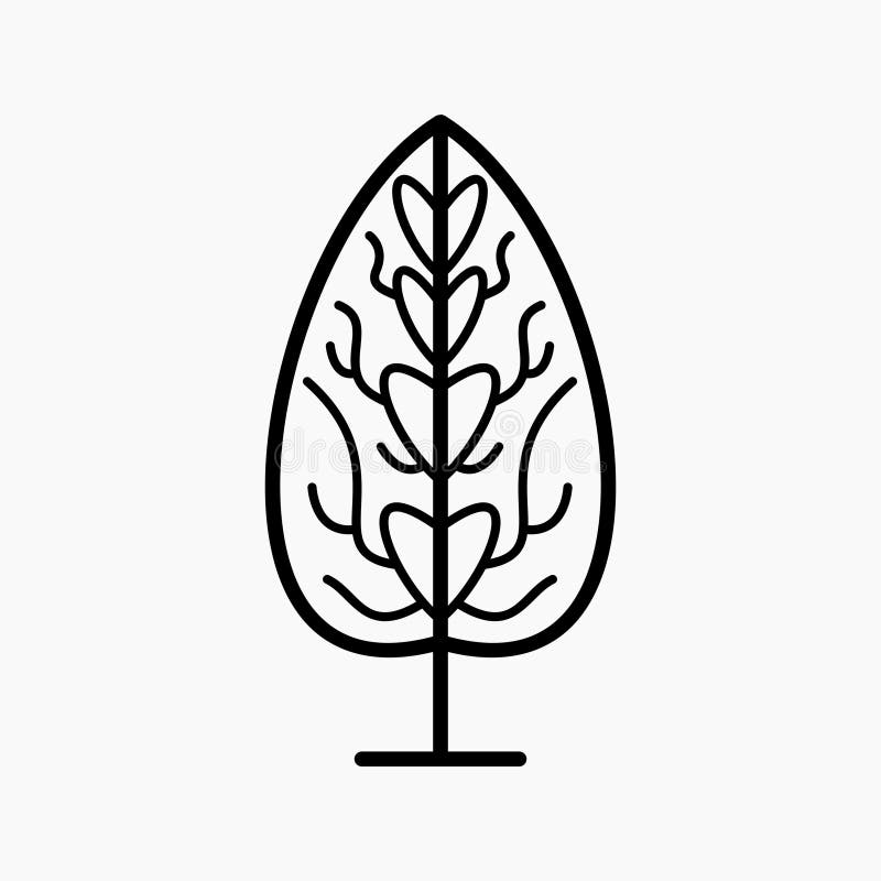 Simple and Minimalist Tree Illustration Stock Vector - Illustration of ...