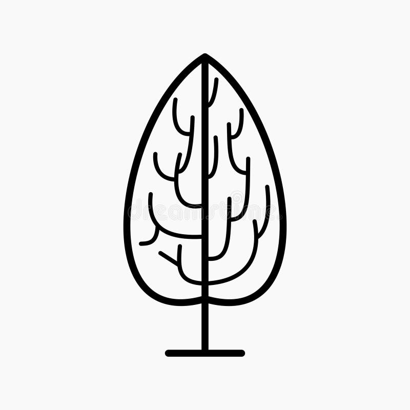 Simple and Minimalist Tree Illustration Stock Vector - Illustration of ...