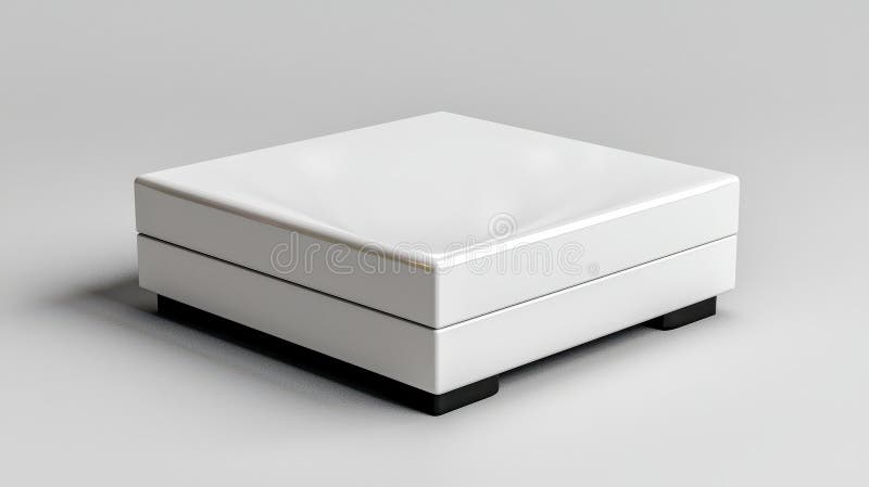 Simple and Minimalist White Box with Smooth Surface and Black Base ...