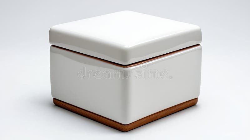 Simple and Minimalist White Box with Wooden Base, Perfect for Storage ...