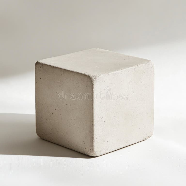 A Simple and Minimalist White Cube Sitting on a Plain White Surface ...