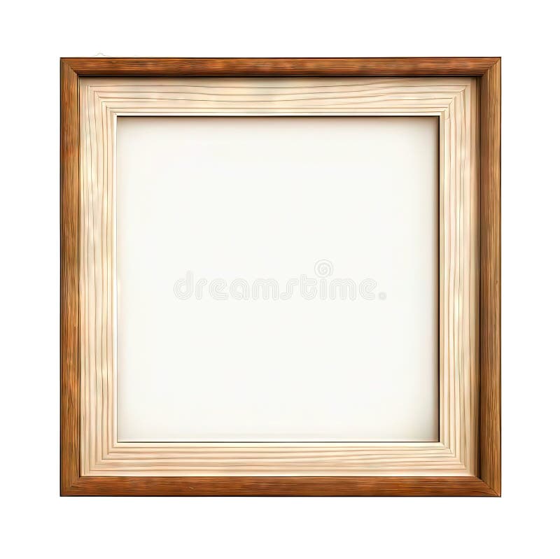 Simple Minimalist Wooden Blank Frame Isolated, Mockup Stock ...