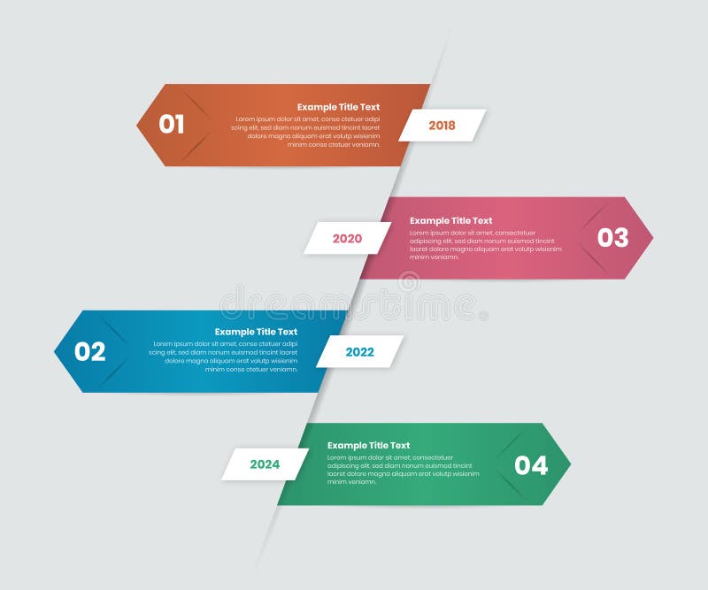 Simple Minimalistic Business Timeline Presentation Template with Shadow ...