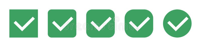 Simple Minimalistic Check Mark Icon. Stock Vector - Illustration of ...