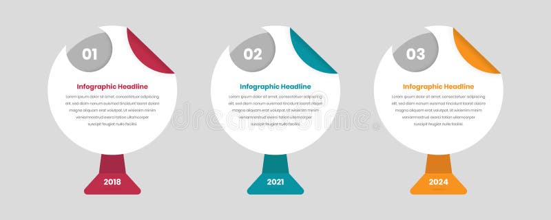 Simple Minimalistic Circular Data Presentation Steps Infographic ...