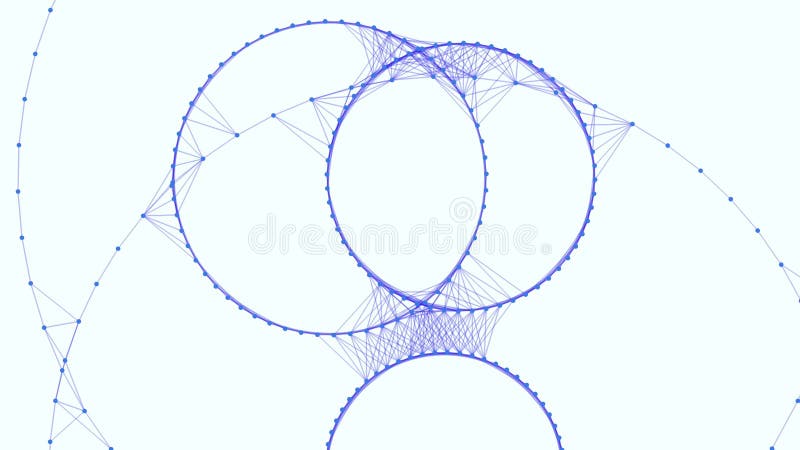 Triangular Drawing of Interconnected Circles Stock Video - Video of ...