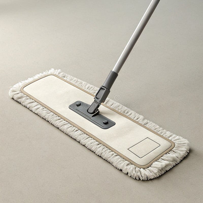 Simple Minimalistic Dust Mop Long Handle Stock Illustration ...
