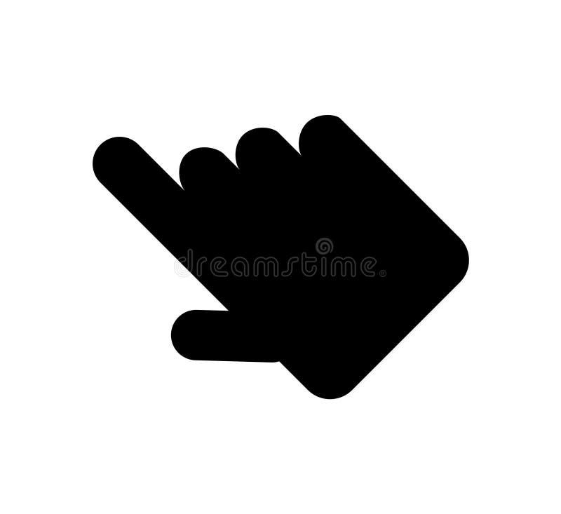 Minimal Flat Hand Click Icon Illustration Stock Vector - Illustration ...