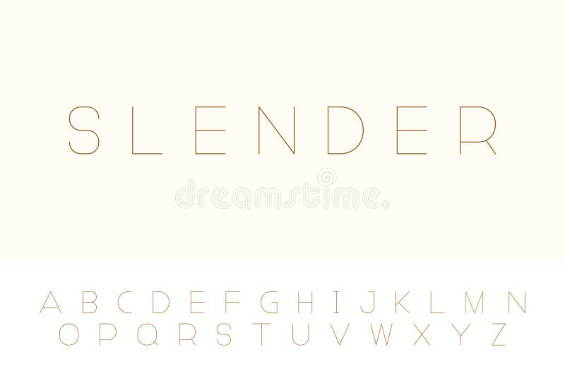 Simple Minimalistic Font. Vector English Contemporary Alphabet Stock ...
