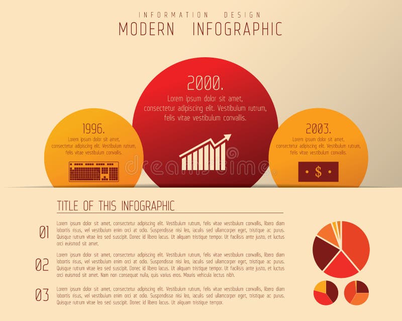 Simple Minimalistic Infographic Template Design Stock Vector ...