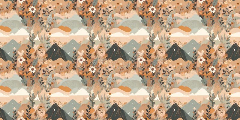 Simple Minimalistic Light Mild Colors Using Boho Style Mountain Flowers ...