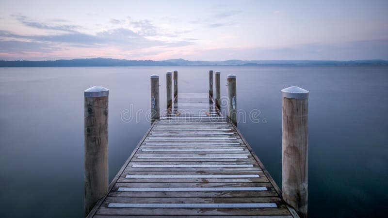 Minimalism Image of Jetty with Smooth Water Background Stock Image ...