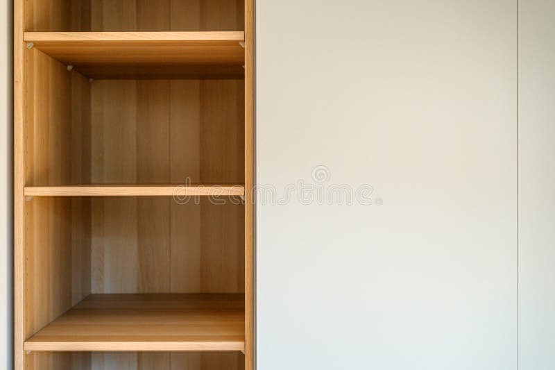 Simple Minimalistic Storage Shelves Made of Wooden Particleboard ...