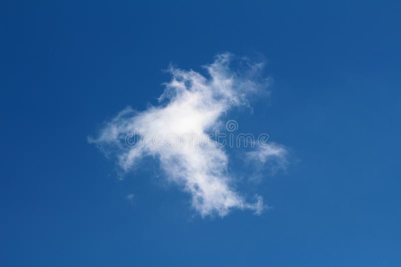 Simple Mist Like Small Fluffy Pure Cotton White Single Cloud on ...