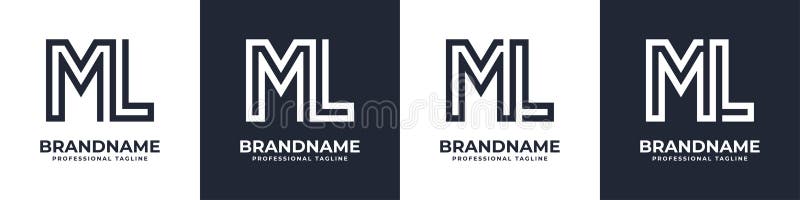 Simple ML Monogram Logo, Suitable for Any Business with ML or LM ...