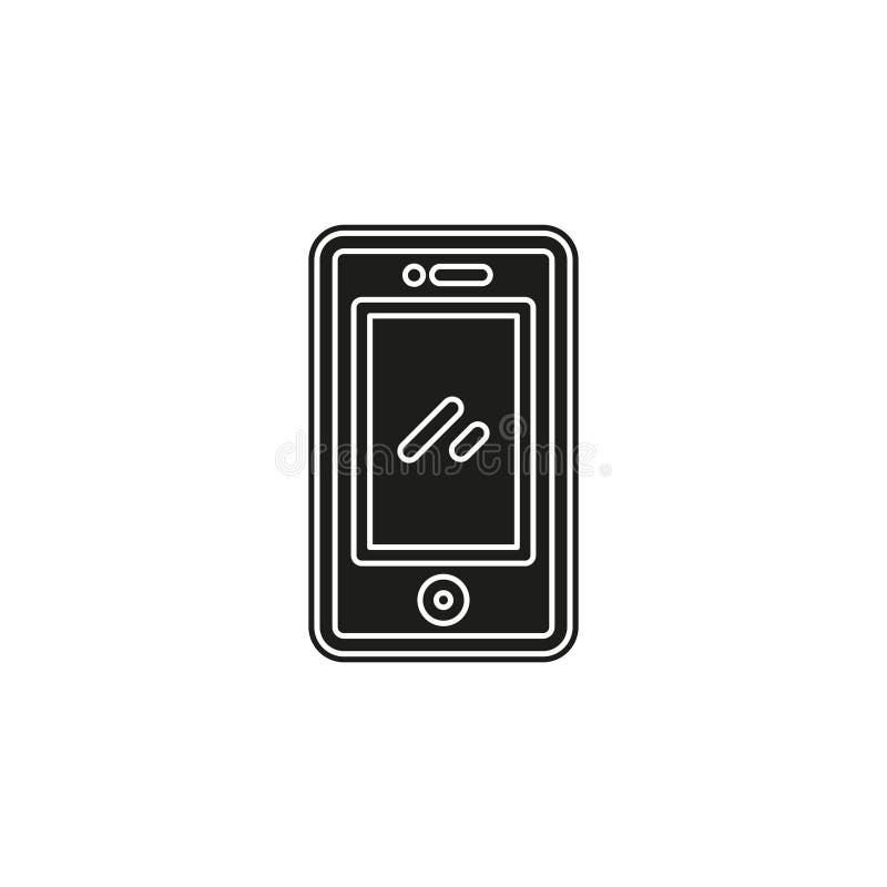Simple Mobile Vector Icon stock illustration. Illustration of contact ...