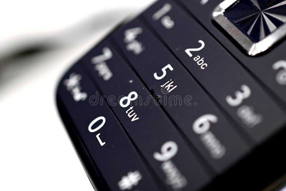 Simple Mobile Phone Buttons, Close Up View Stock Image - Image of dial ...