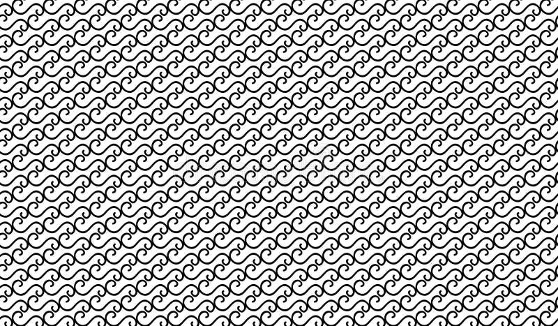 Simple Modern Abstract Black Curved Line Mesh Pattern Stock Vector ...