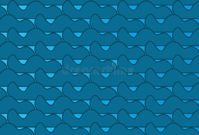 Simple Modern Abstract Blue Waves Pattern Stock Vector - Illustration ...