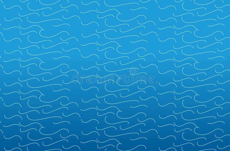 Simple Modern Abstract Blue Waves Pattern Stock Vector - Illustration ...
