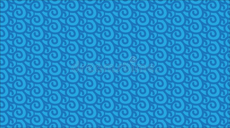 Simple Modern Abstract Hawaiian Blue Ocean Pattern Stock Illustration ...