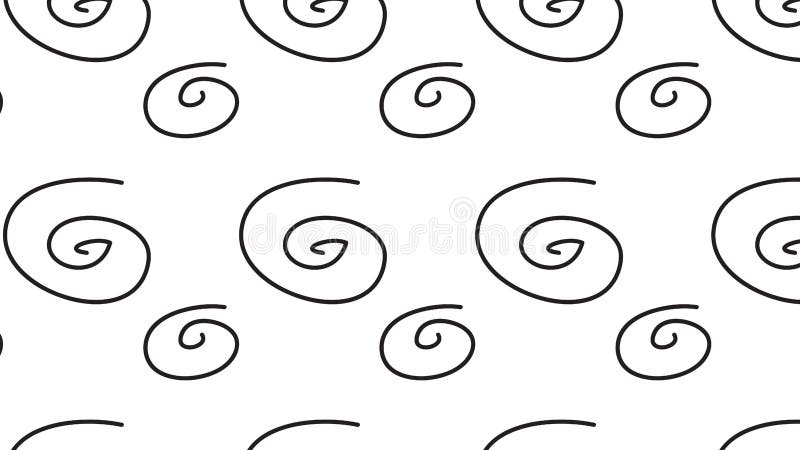 Simple Modern Abstract Monochrome Swirl Pattern Stock Illustration ...