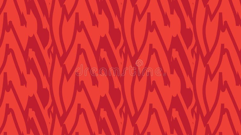 Simple Modern Abstract Red Leaves Tribal Pattern Stock Illustration ...