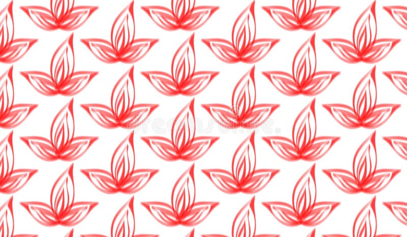 Simple Modern Abstract Red Paint Brush Flower Pattern Stock ...