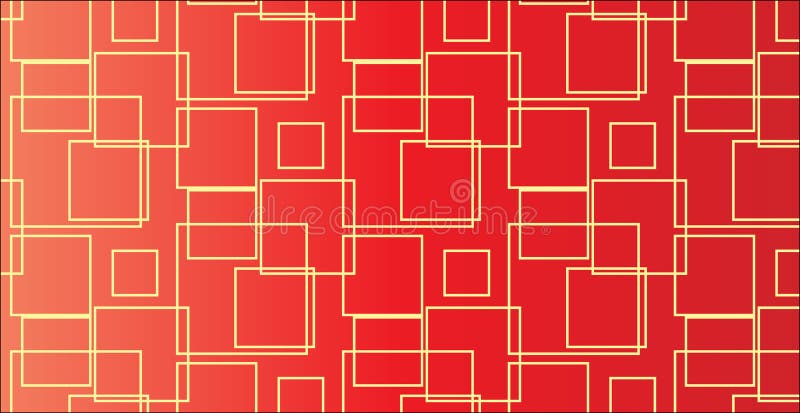 Simple Modern Abstract Red Square Pattern Stock Vector - Illustration ...
