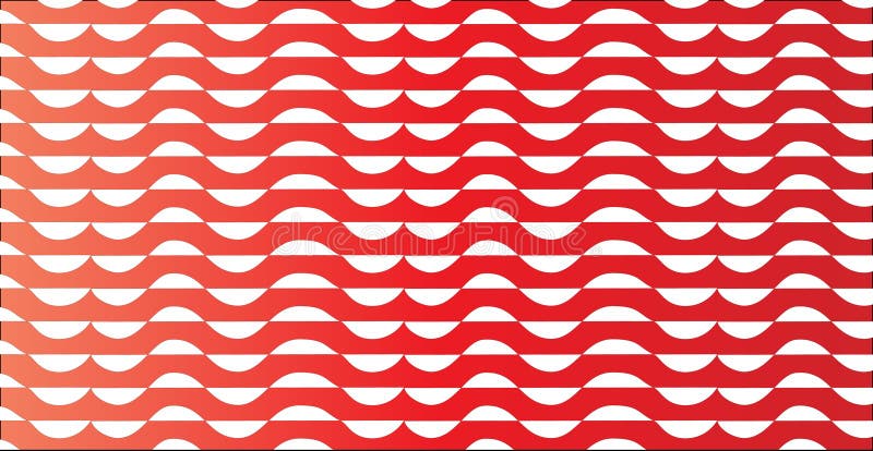 Simple Modern Abstract Red Wavy Stripe Pattern Stock Illustration ...