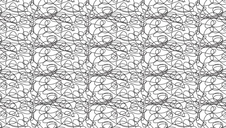 Simple Modern Abstract Scribble Lines Pattern Stock Vector ...