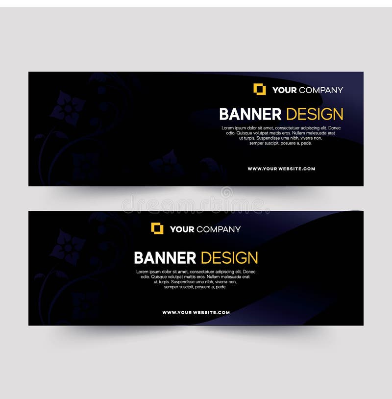 Elegant and Professional Banner Design Stock Vector - Illustration of ...