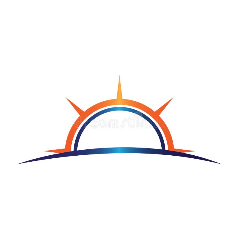 Simple Modern and Beautiful Horizon Compass Logo Template Stock Vector ...