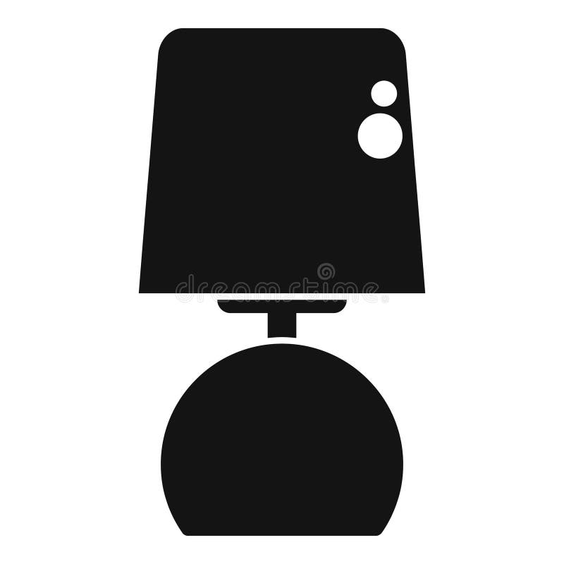 Simple Modern Black Table Lamp Standing on White Background Stock ...
