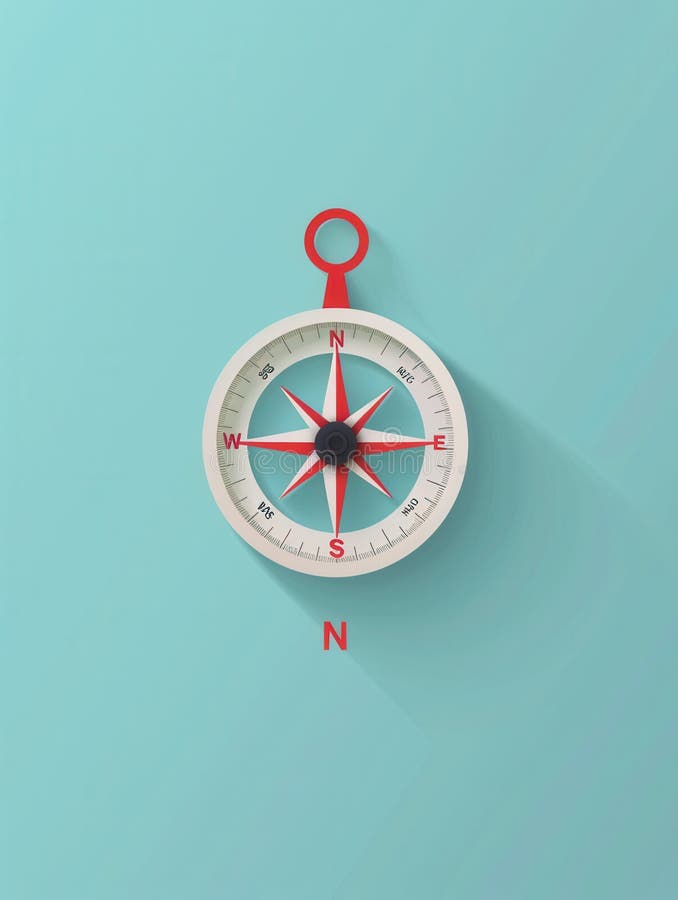 Modern compass on map stock photo. Image of face, navigation - 3903520