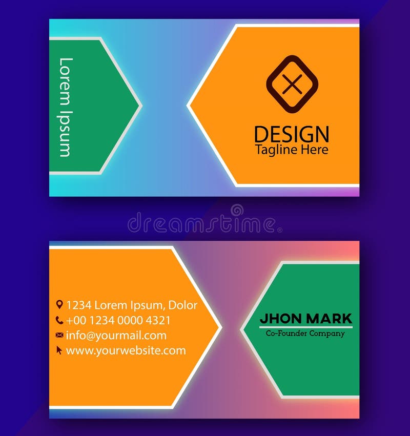 Simple, Modern, and Creative Business Card Template Double Sided Stock ...