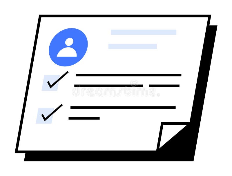 Simple Modern Design of Profile with Checklist and User Information ...
