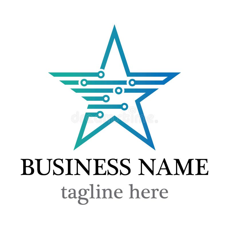 Star tech logo vector icon stock vector. Illustration of graphic ...