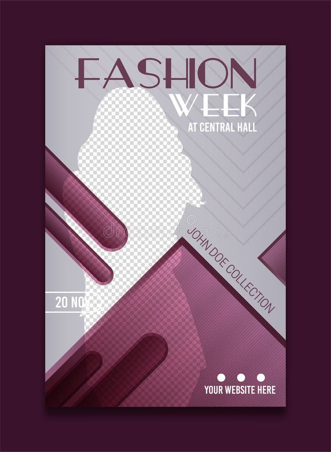 Simple and Modern Fashion Week Poster Template Stock Vector ...