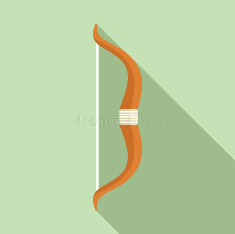 Flat Design Vector Illustration of Archery Bow Stock Illustration ...